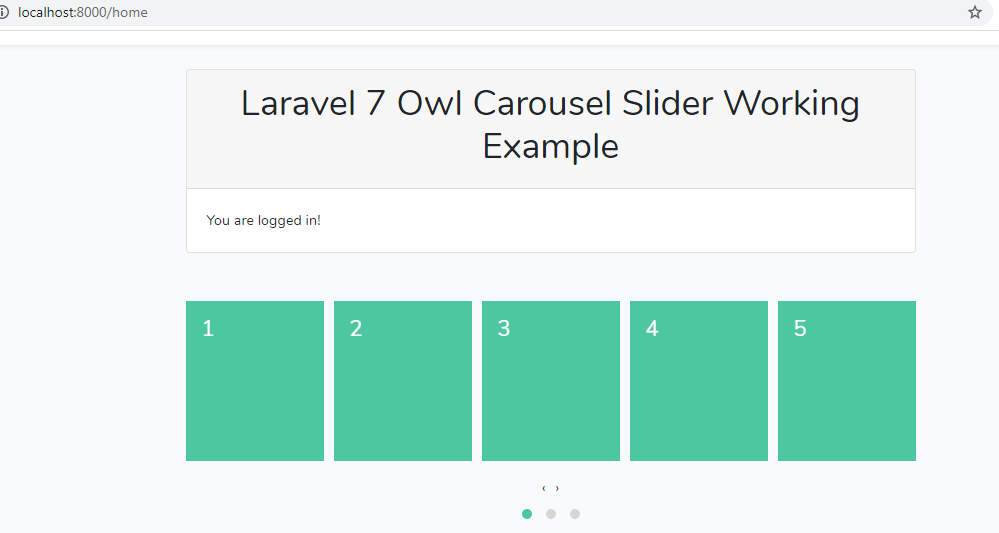 Laravel 7 Owl Carousel Slider Working Example Therichpost