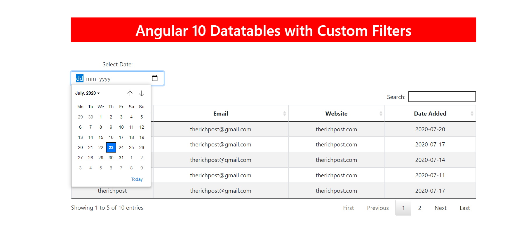 Angular 10 Datatable Show Hide Column Working Demo With Source Code Kiindul pont Visszavonul 