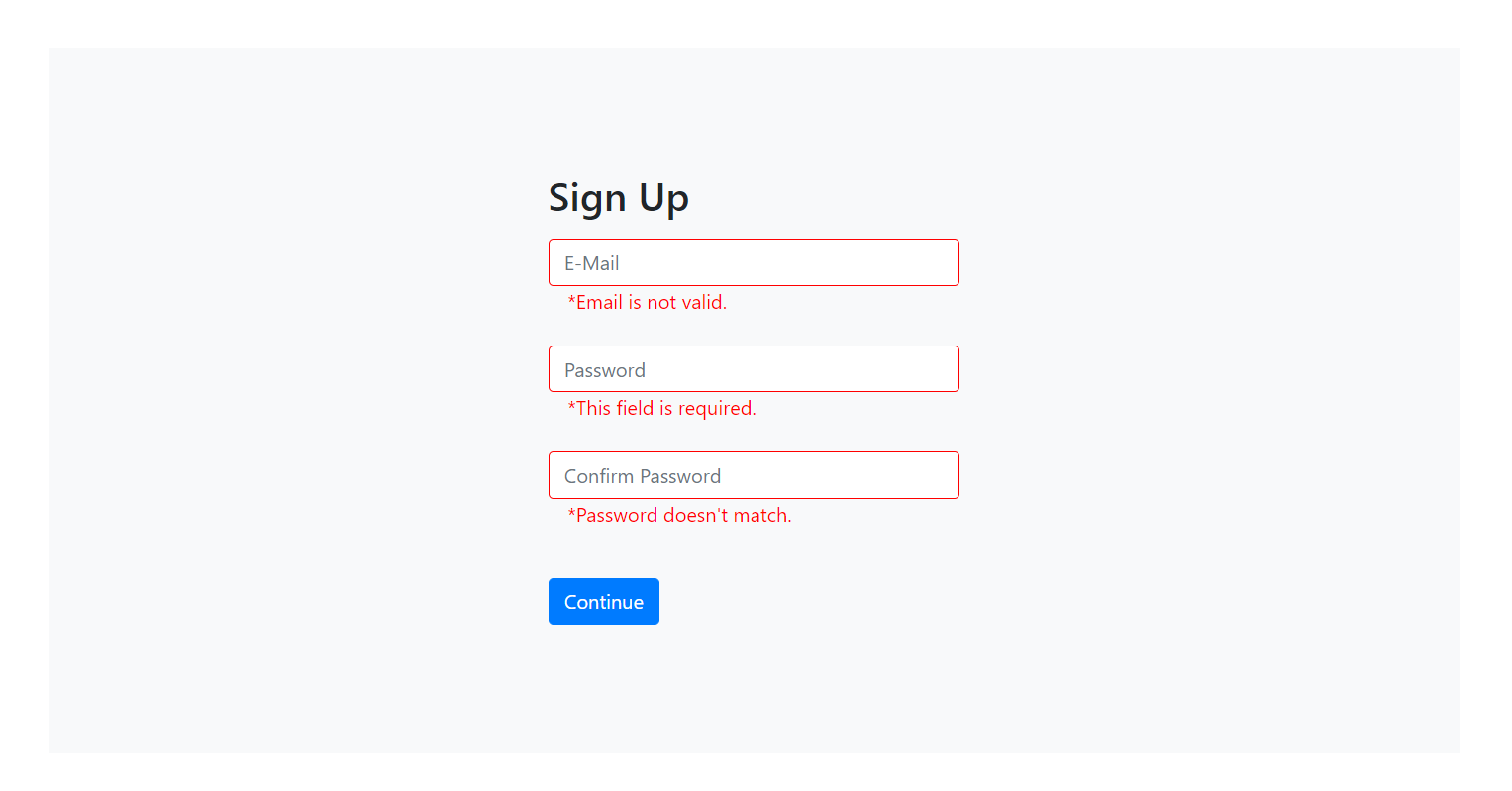 Reactjs Form Validation Working Demo - Therichpost