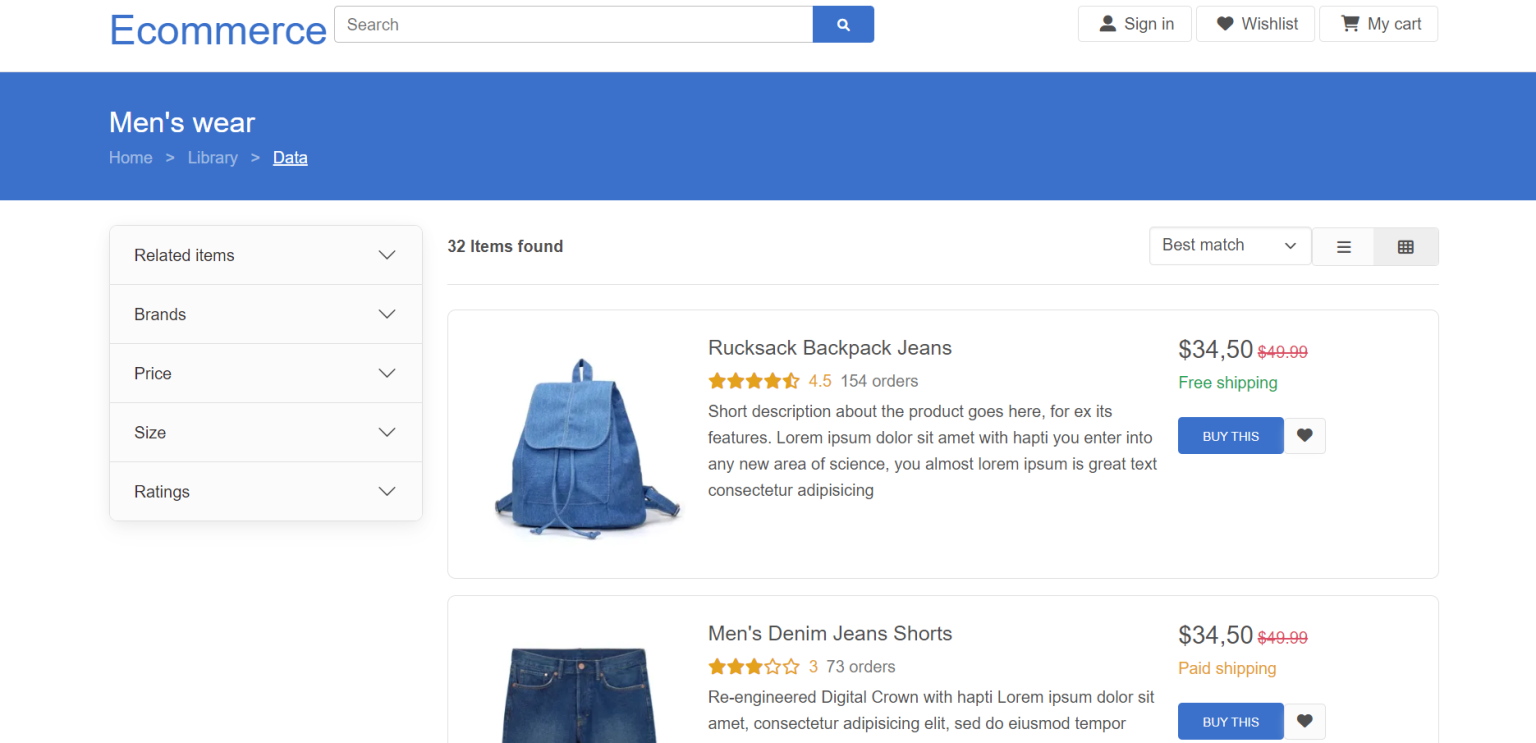 Vuejs Ecommerce Templates - Therichpost Vuejs Ecommerce Templates - Therichpost