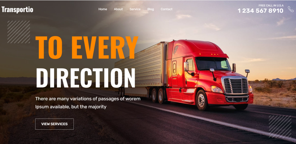 Angular 16 Transportation Website Template Free – Therichpost