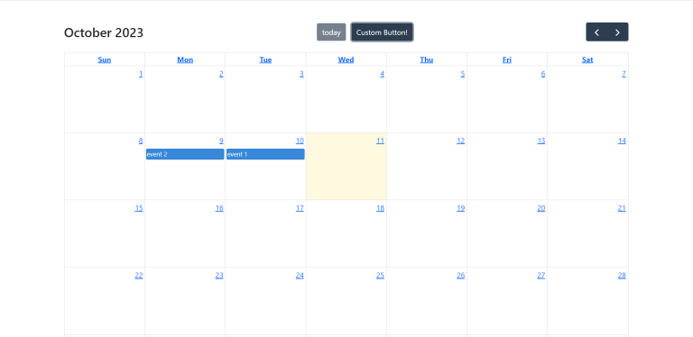 Customized FullCalendar in Reactjs - Therichpost