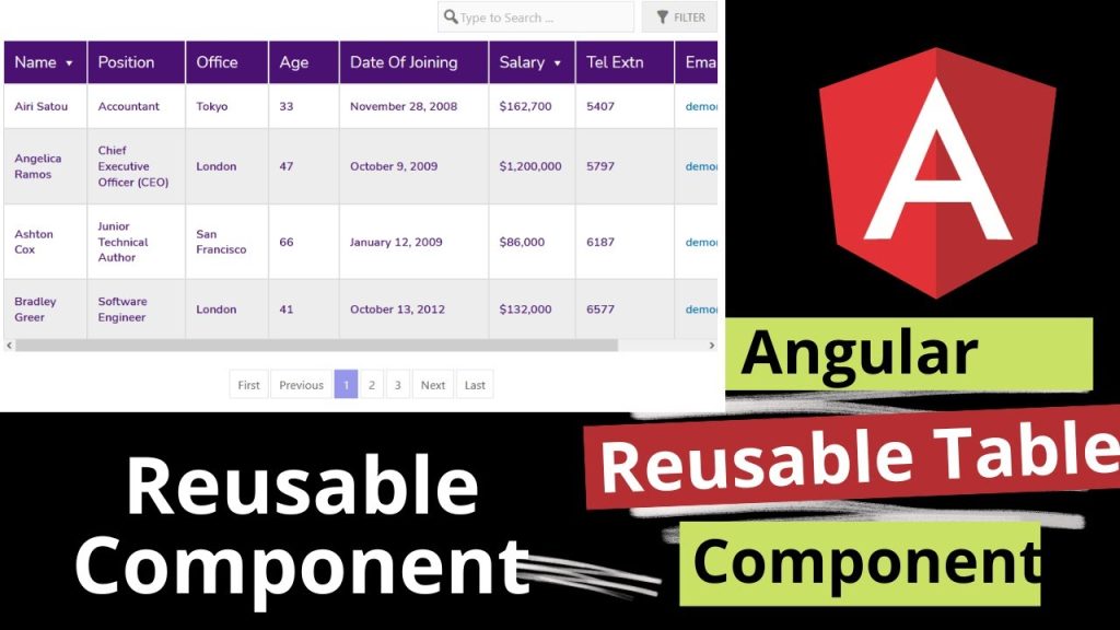Building a custom reusable table component in Angular 17 - Therichpost Building a custom reusable table component in Angular 17 - Therichpost