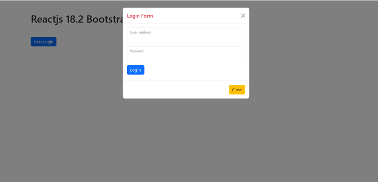 Reactjs 18.2 Bootstrap 5 Modal Popup Form - Therichpost