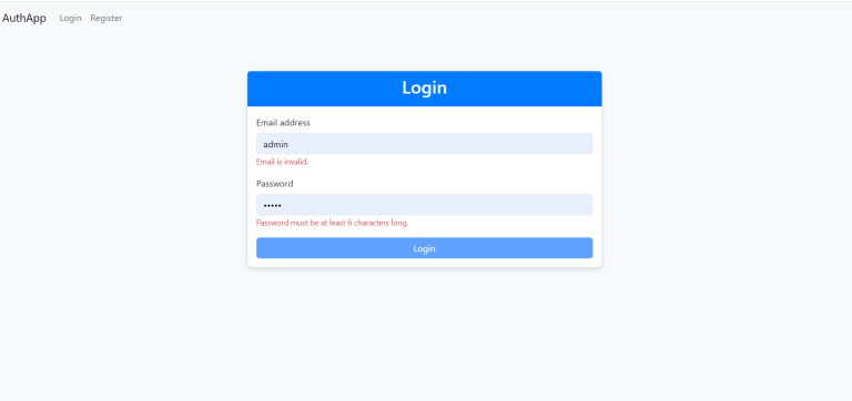 Create a User Login and Registration forms with validations using ...
