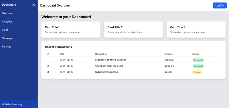 Create Management System Dashboard In Nextjs Using Tailwind Css Therichpost