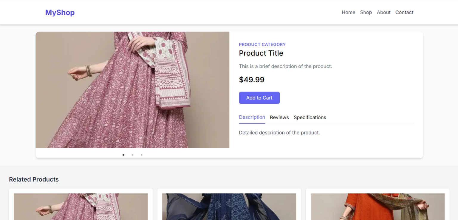 Creating beautiful Single Product Page using Next.js Tailwind Css Slick Carousel - Therichpost