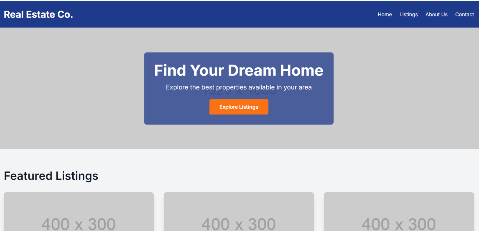 Next.js Tailwind CSS Free Real Estate Template - Therichpost
