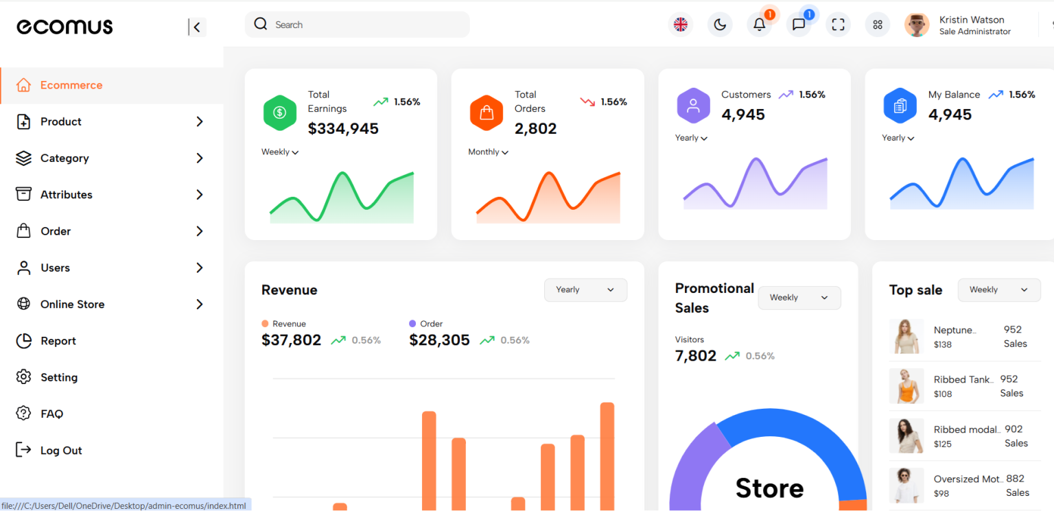 Free Inventory Management Admin-Dashboard Template Bootstrap 5.3 - Therichpost