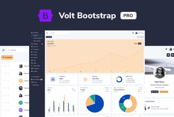 Volt Pro - Premium Free Bootstrap 5 Dashboard - Therichpost
