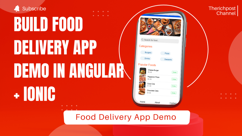 Build Food Delivery App Demo in Angular + Ionic - Therichpost