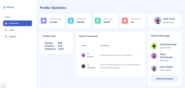 Build a Next.js React Free Admin Dashboard from Scratch - Therichpost