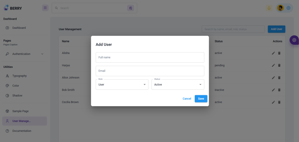 How to Build a User Management System in the Berry React Admin Dashboard (Complete Guide + MUI ...
